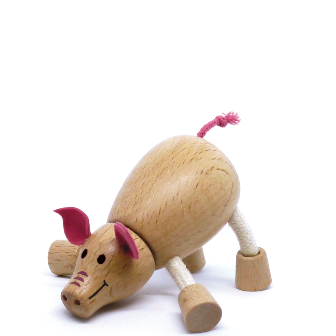 Oink-tastic Eco-Friendly Wooden Pig Toy for Imaginative Play | Anamalz ...